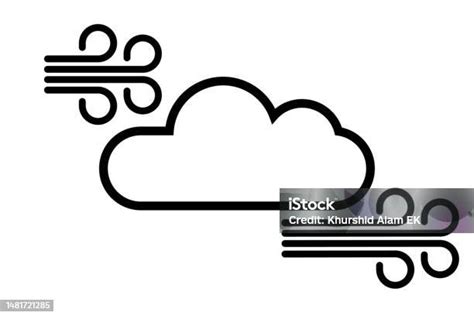 바람 구름 아이콘 일기 예보 픽토그램입니다 바람 아이콘 바람이 부는 바람이 부는 날씨 공기 아이콘 낙서 바람 바람과 구름 날씨 기호입니다 풍속 아이콘입니다 곡선에 대한 스톡