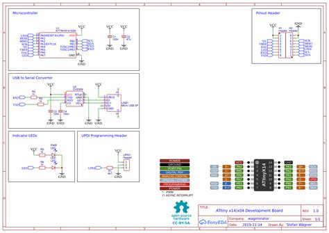 ATtiny814 Development Board SMD EasyEDA