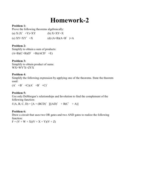 Solved Homework 2 Problem 1 Prove The Following Theorems