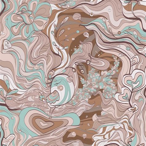 Premium Vector Melody Of Nature Vector Half Drop Pattern