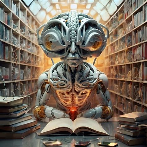 Visual Concept Of Artificial Intelligence Background Ai Learning In Library Machine Learning