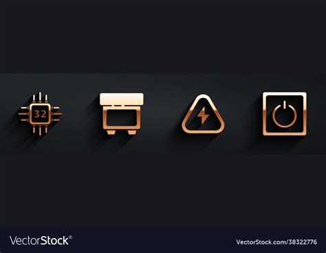 Set Processor With Microcircuits Cpu Fuse High Vector Image