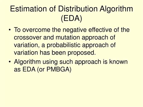 ppt estimation of distribution algorithms eda powerpoint