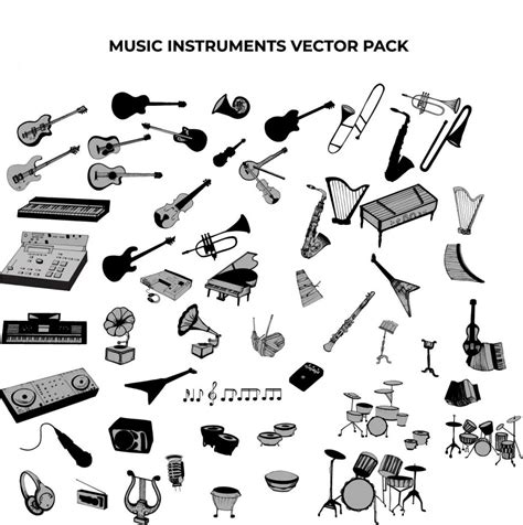 Music Instruments Vector Pack Free Download