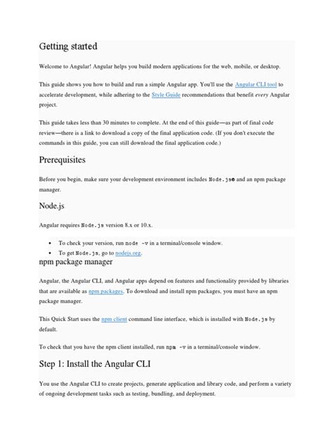 Getting Started Prerequisites Download Free Pdf Command Line