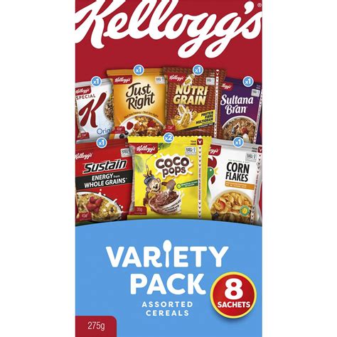 Kelloggs Variety Assorted Breakfast Cereals 8 Pack Woolworths