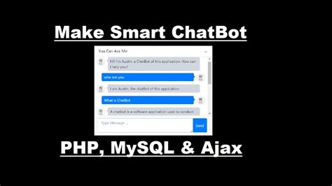 Make Chatbot With Php Php Projects Youtube