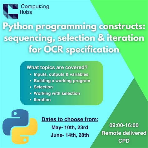 Teach Computing Tees Valley And Richmondshire On Linkedin 🐍python Programming Constructs