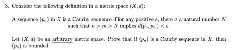 Solved Consider The Following Definition In A Metric Chegg