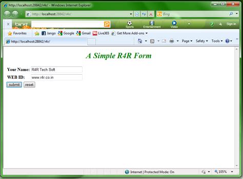 Simple Application Form Using Dopost Method