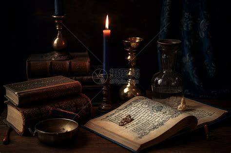 凭借蜡烛的光亮读书高清图片下载 正版图片600369890 摄图网