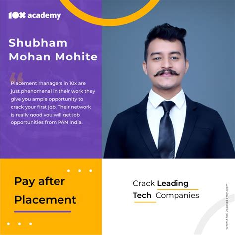 The 10x Academy On Linkedin The10xacademy Payafterplacement