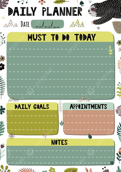 Colorful Daily Planner Template Banner Template Download On Pngtree