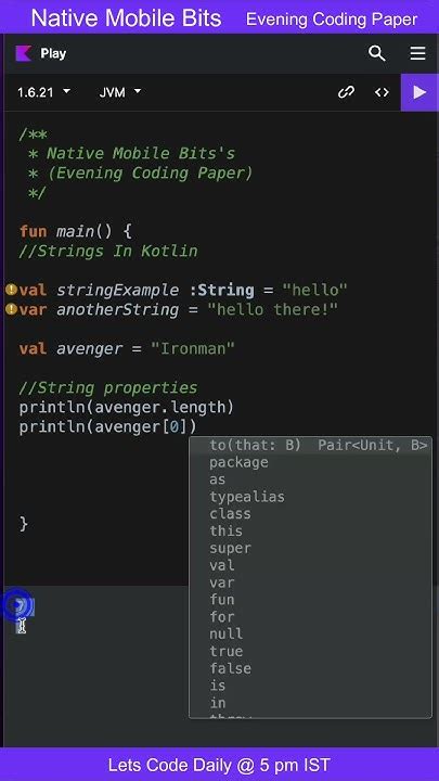 Strings In Kotlin Shorts Youtube
