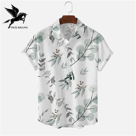 Áo Sơ Mi đi Biển Họa Tiết ThÁi Khang Vải Lụa Mềm Mặc Thoải Mái Rất Mát A3d13 Xưởng May Nhã Phương