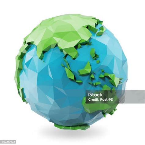 3d 렌더링 낮은 폴 리 지구 세계 그림입니다 다각형 지구 아이콘 낮은 폴 리 스타일 종이접기에 대한 스톡 사진 및 기타 이미지 종이접기 지도 행성 Istock