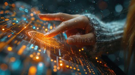 Biometrics Security System Advanced Biometric Security Technology With Digital Fingerprint