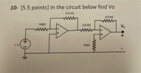 Solved 10 5 5 Points In The Circuit Below Find Vo Chegg Com