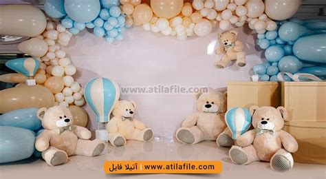 بک گراند عکس تولد کودک پسرانه برای طراحی آتلیه ای آتیلافایل