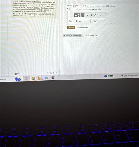 A Molecules Bond Can Be Modeled As A Spring Between Two Atoms That