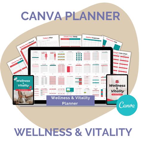 Canva Template Wellness And Vitality Planner Your Essential Toolbox