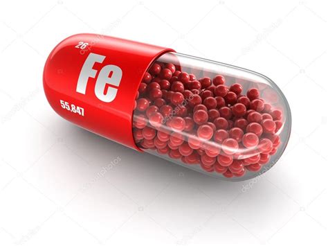 Vitamin capsule Fe (clipping path included). — Stock Photo © panama555 ...