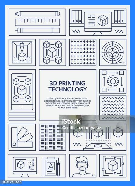 3d 프린팅 및 기술 관련 벡터 배너 디자인 개념입니다 0명에 대한 스톡 벡터 아트 및 기타 이미지 0명 3차원 인쇄 3차원 형태 Istock
