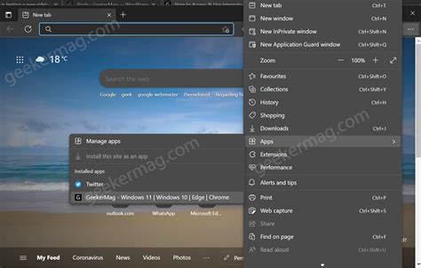 How To Enable And Open Sidebar Search In Edge Pwa Windows