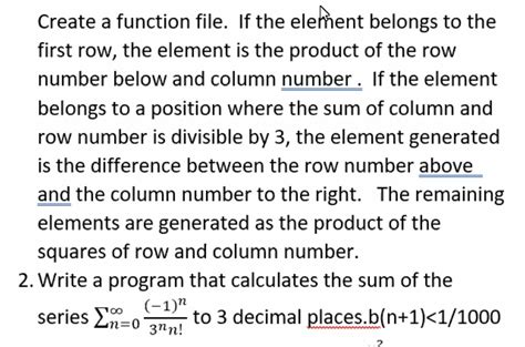 Solved Create A Function File If The Element Belongs To The