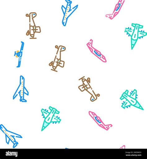 Plane Flight Travel Aircraft Vector Seamless Pattern Stock Vector Image And Art Alamy
