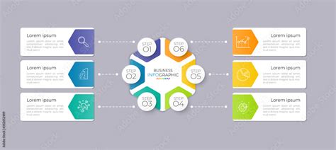 Infographic Circle Element Template Can Be Used For Workflow Layout