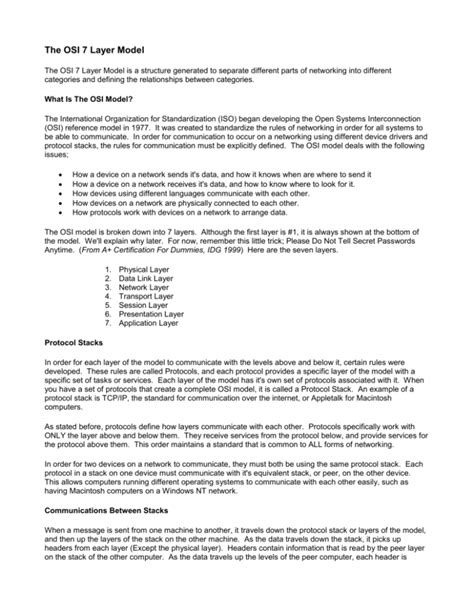 OSI Layer Model Explained