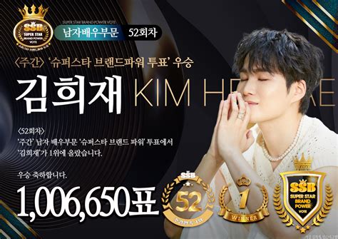 김희재 52회차 남자 배우 부문 슈퍼스타 브랜드파워 투표 1위 슈퍼스타 투표 결과 김효진 기자 톱스타뉴스