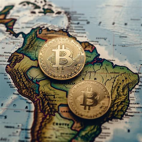 Bitcoin Exploration Golden Coins Placed Strategically On The Global Map Stock Illustration