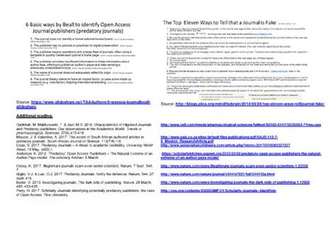 Alternative To Bealls List For Predatory And Hijacked Journals