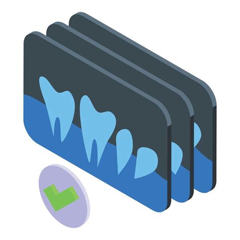 Dental Xray Image Icon Isometric Vector Ray Scan 14997271 Vector Art