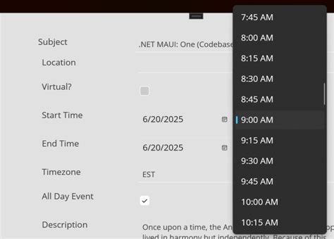 Net Maui Picker For Time Xaml Vs C Consolelogcharles