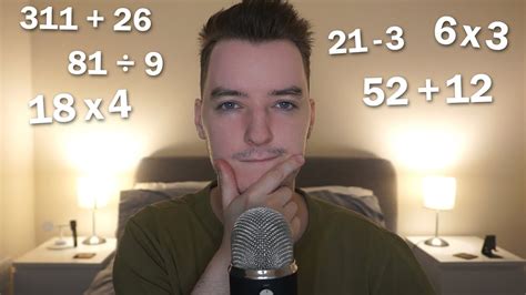 Asmr Whispering Simple Maths Questions Youtube