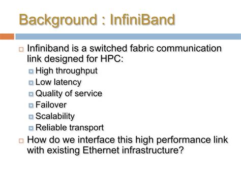 Implementation And Comparison Of Rdma Over Ethernet Ppt