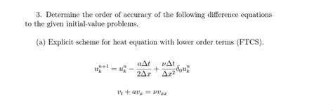 Solved B Implicit Scheme For Heat For Heat Equation With