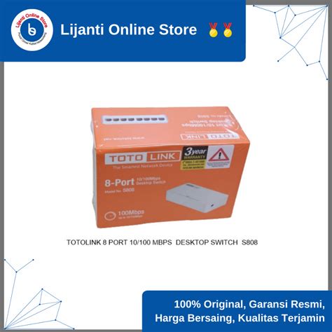 Jual TOTOLINK S808 SWITCH HUB LAN 8PORT 10 100 TOTO LINK S808 SWITCH HUB 8 PORT Shopee Indonesia