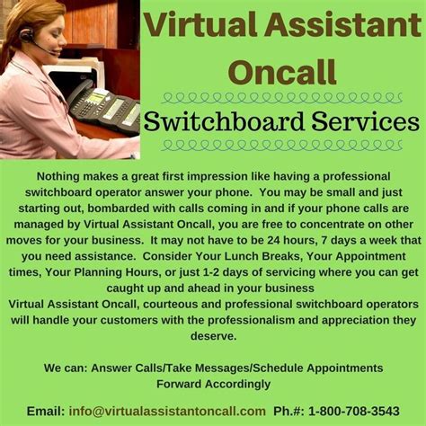 Virtual Assistant Oncall Network On Linkedin Virtualassistantoncall Switchboard