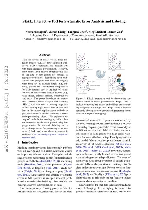 Pdf Seal Interactive Tool For Systematic Error Analysis And Labeling