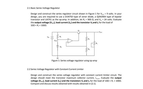 Solved 21 Is Basic Series Voltage Regulator And 22 Is