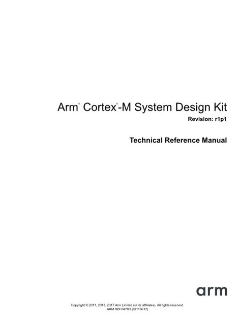 Arm Cortex M System Design Kit Technical Reference Manual Docslib