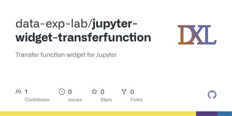 Github Data Exp Labjupyter Widget Transferfunction Transfer Function Widget For Jupyter