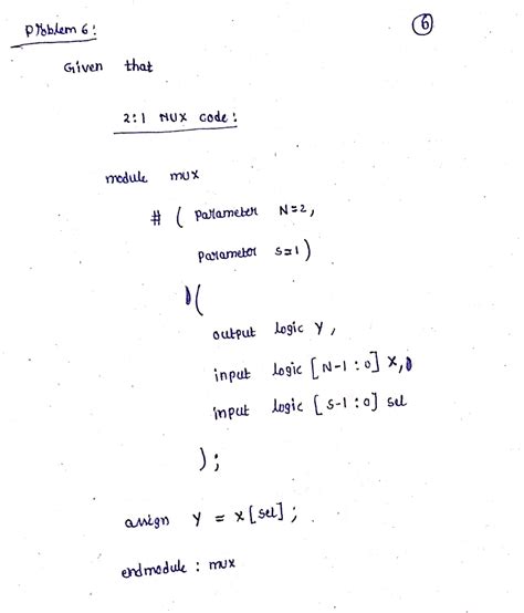Solved Problem 1 1 Pt Consider The Following Systemverilog