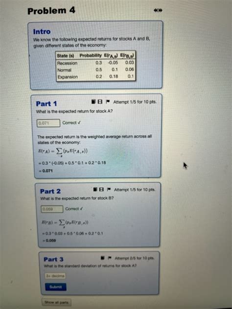 Solved Intro We Know The Following Expected Returns For Chegg