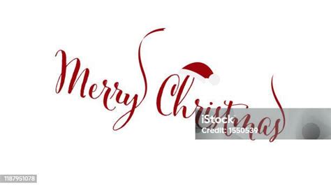 메리 크리스마스 빨간 글자 비문 고립 된 배경 배너 엽서 포스터 디자인 요소 벡터 일러스트레이션 크리스마스에 대한 스톡 벡터 아트 및 기타 이미지 Istock