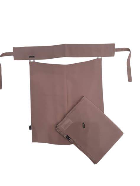Light Pinkish Brown Scarf And Parda With Logo Rafahiyyah